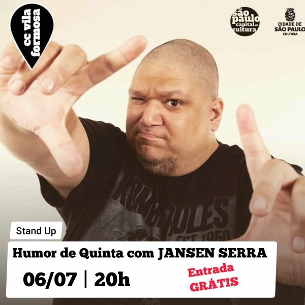 Stand Up GRÁTIS com JANSEN SERRA na V.FORMOSA em São Paulo - Sympla