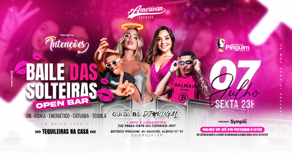BAILE DAS SOLTEIRAS - OPEN BAR em Guarujá - Sympla