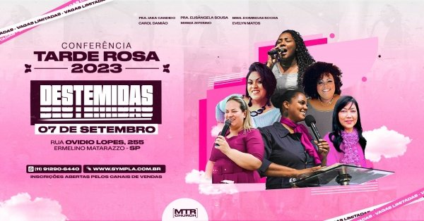 Conferência Tarde Rosa 2023 em São Paulo - Sympla