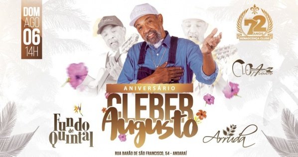 Aniversário Cleber Augusto - Fundo de Quintal - Grupo Arruda em Rio de Janeiro - Sympla