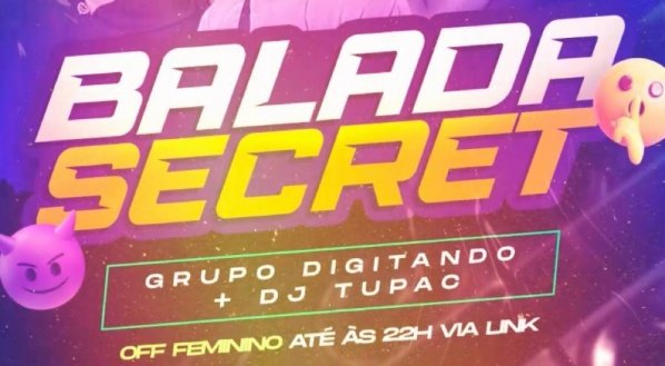 BALADA SECRET em Itabira - Sympla