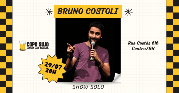 Bruno Costoli em BH 29/julho - Show Solo em Belo Horizonte - Sympla