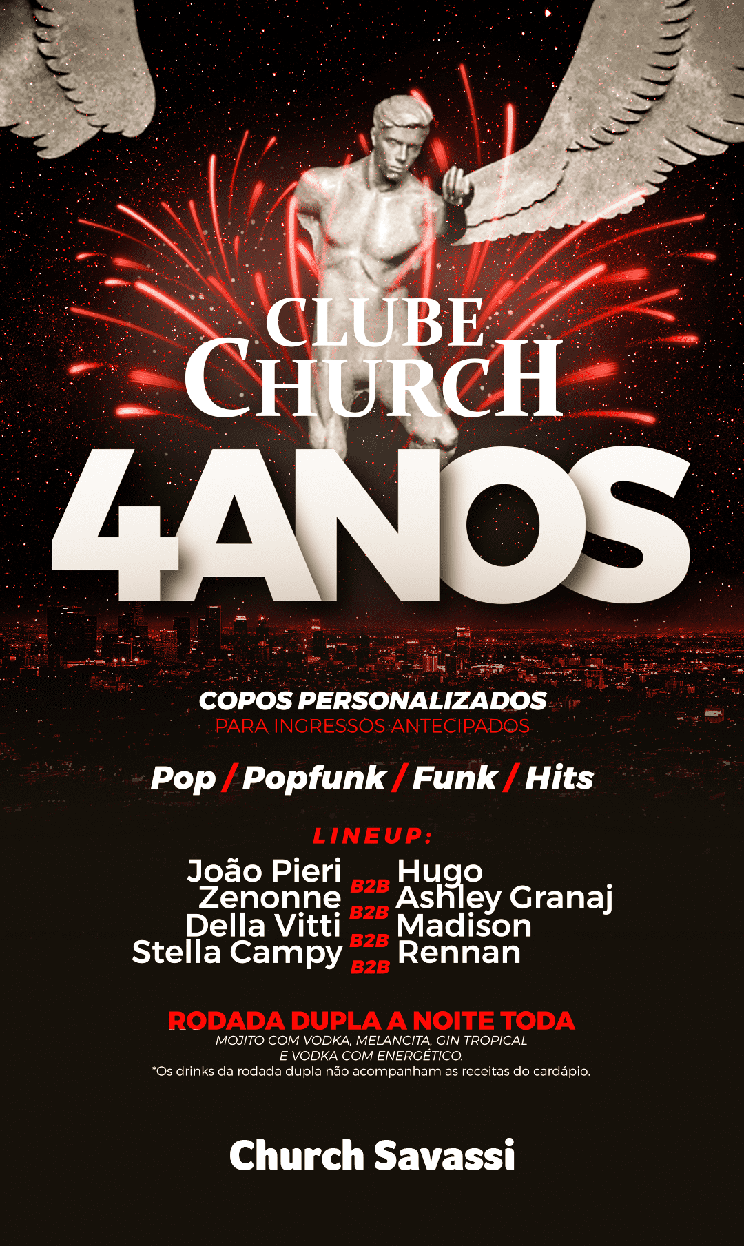 4 Anos Clube Church - Sábado 29/07 - Savassi em Belo Horizonte - Sympla