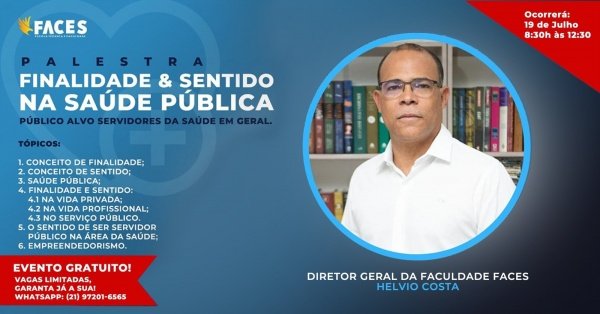 PALESTRA: FINALIDADE E SENTIDO NA SAÚDE PÚBLICA em Itaboraí - Sympla