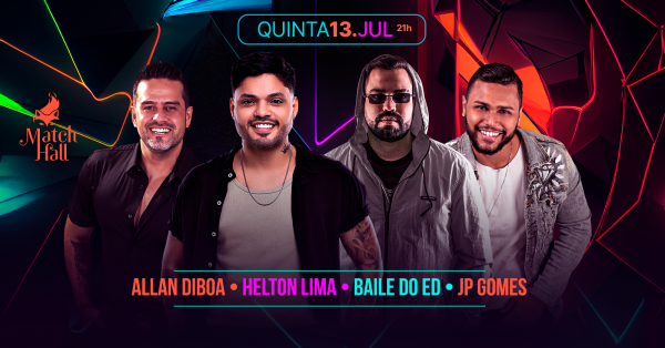 QUINTA| MATCH HALL 13/07 em Recife - Sympla