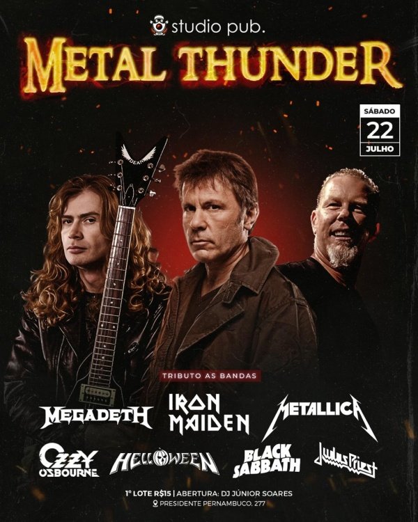 METAL THUNDER - CLÁSSICOS DO HEAVY METAL @StudioPub - 22/07 em Belém ...