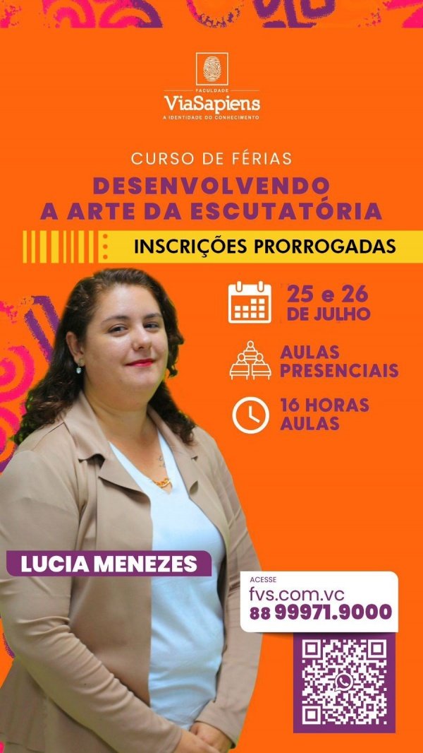 CURSO DE FÉRIAS DESENVOLVENDO A ARTE DA ESCUTATÓRIA em Tianguá - Sympla