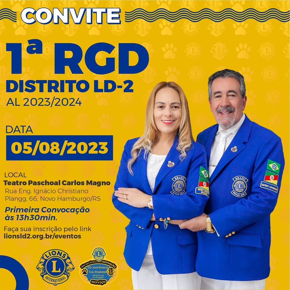 Lions Clube - I RGD - Distrito LD2 - Gestão AL23.24 em Novo Hamburgo ...