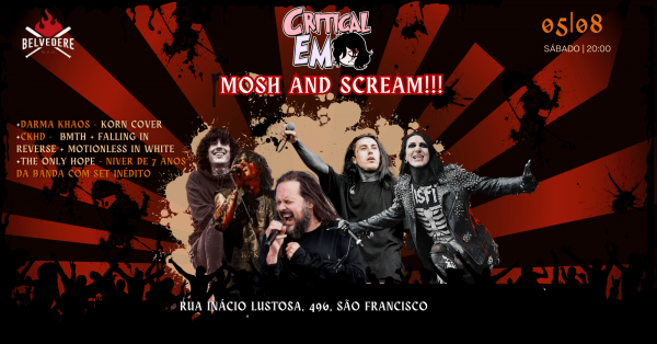 CRITICAL EMO - MOSH AND SCREAM | CURITIBA em Curitiba - Sympla