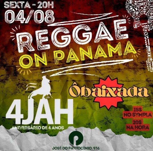 REGGAE ON PANAMÁ - ÔBAIXADA + 4JAH ao vivo no PANAMÁ STUDIO PUB em ...