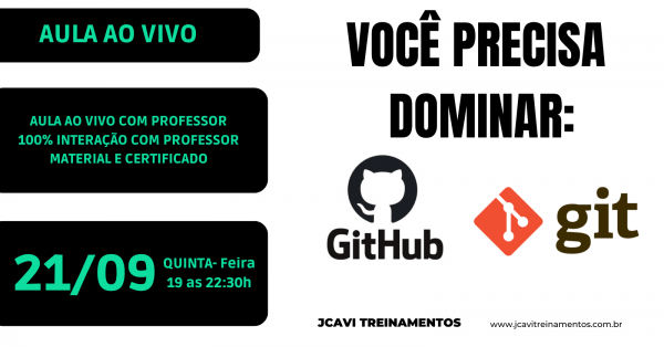 CURSO GIT E GITHUB - AO VIVO COM PROFESSOR - online - Sympla
