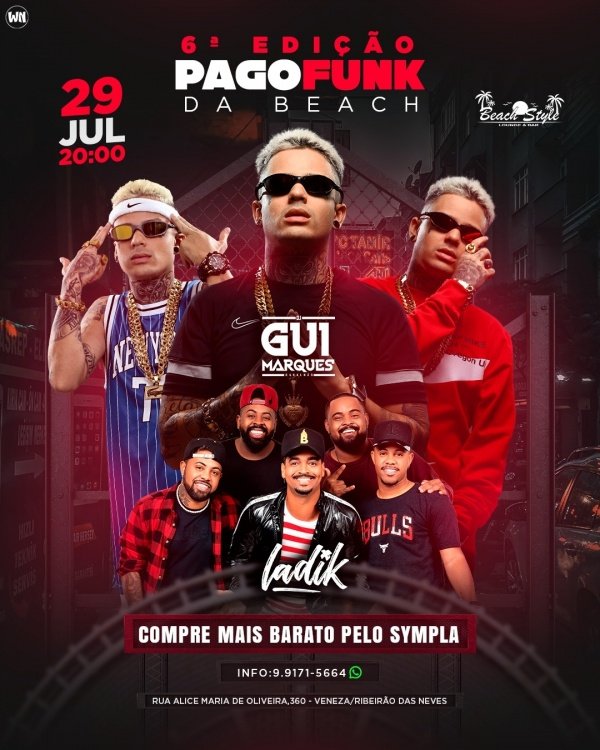 PAGOFUNK DA BEACH 6 EDIÇÃO em Ribeirão das Neves - Sympla