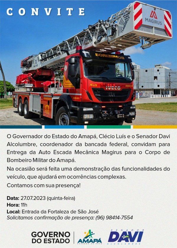 Entrega da Auto Escada Mecânica Magirus para o Corpo de Bombeiros ...