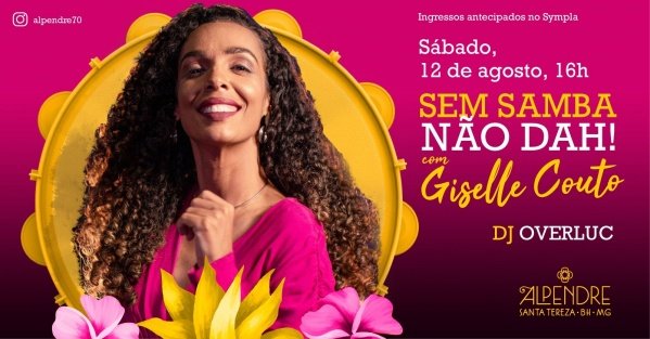Sem samba não dáh! Com Giselle Couto em Belo Horizonte - Sympla