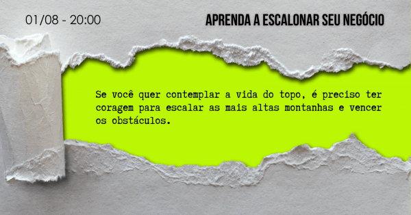 Como escalonar seu negócio - online - Sympla