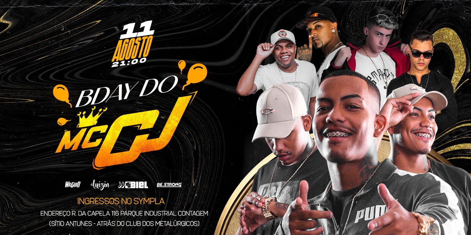 B-DAY DO MC CJ em Contagem - Sympla