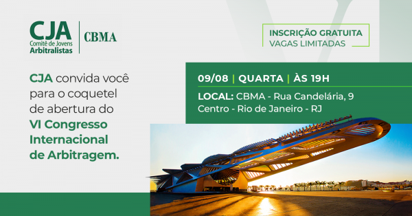 Coquetel de Abertura CJA - VI Congresso Internacional CBMA de ...