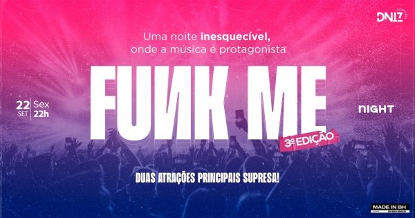 FUNK ME em Belo Horizonte - Sympla