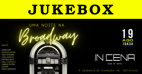JUKEBOX - Uma noite na Broadway em Rio de Janeiro - Sympla