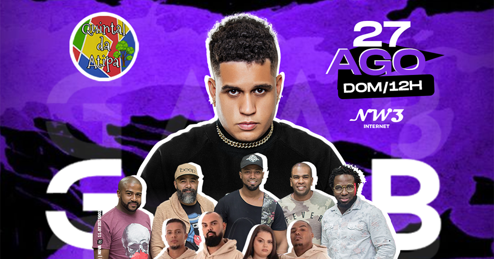 GAAB, QUARPRETO, RAPAZIADA.COM E DJ BRUNO TAVARES NO QUINTAL DA ATIPA - SP - Evento ON