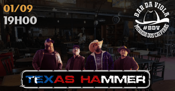 SHOW ESPECIAL: TEXAS HAMMER no BAR DA VIOLA em São Paulo - Sympla