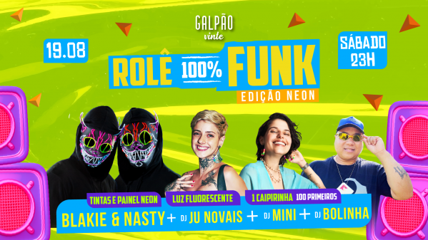 Rolê 100% Funk - NEON - Galpão 20 em Ribeirão Preto - Sympla