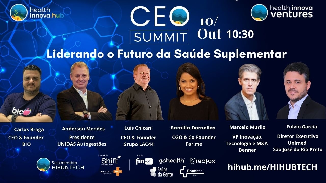 Health Innova CEO Summit 2023 HIHUB.TECH em São Paulo - Sympla