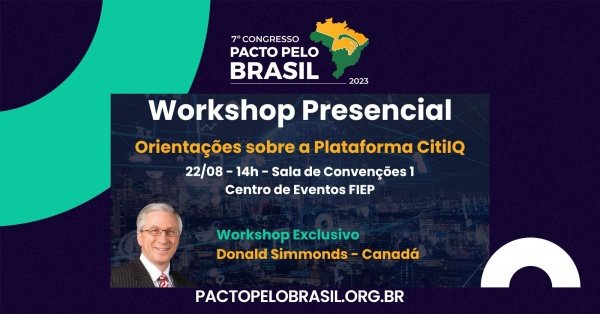 Workshop - Orientação sobre a Plataforma CitiIQ - com Donald Simmonds ...