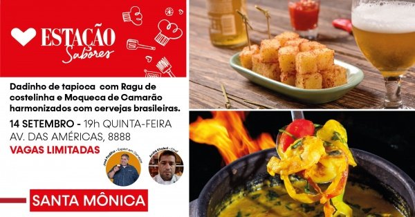 Dadinho de tapioca com Ragu de costelinha e Moqueca de Camarão ...
