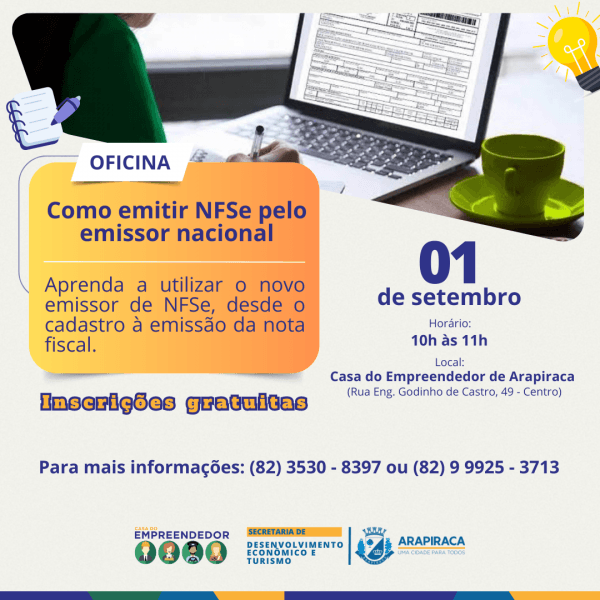 Como Emitir NFSe pelo emissor nacional em Arapiraca - Sympla