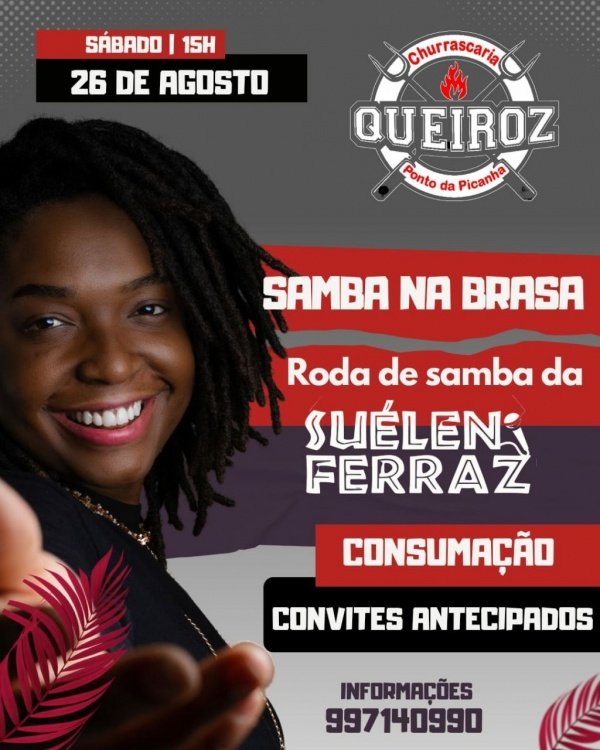 SAMBA NA BRASA - Roda de samba da Suelen Ferraz em Capivari - Sympla