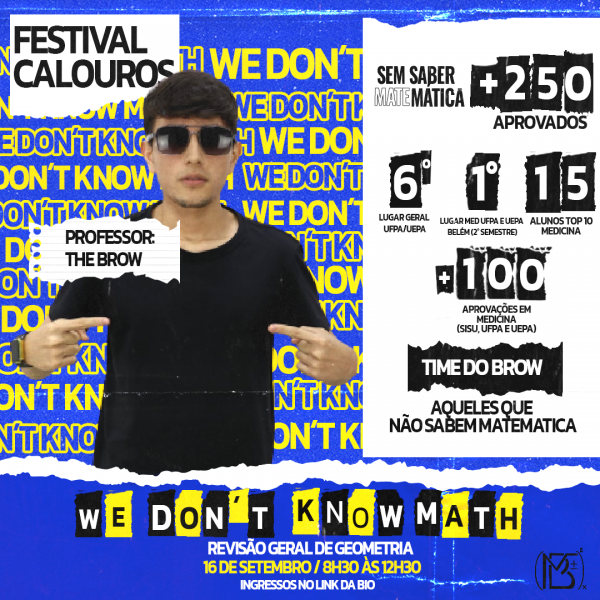 ESQUENTA I DO NOT KNOW MATH 2 em Belém - Sympla