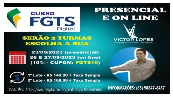 CURSO FGTS DIGITAL - TURMA ON LINE E PRESENCIAL - online - Sympla