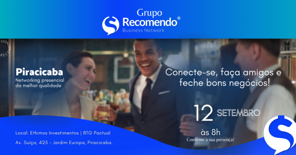 Rodada de Negócios - Grupo Recomendo Piracicaba em Piracicaba - Sympla