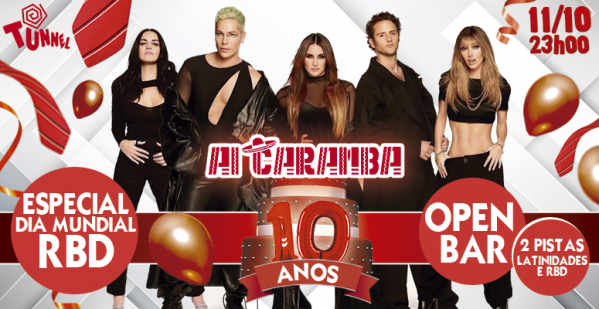 AI CARAMBA 10 ANOS | OPEN BAR (Especial Dia Mundial RBD) em São Paulo ...