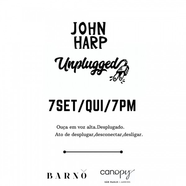JOHN HARP UNPLUGGED em São Paulo - Sympla