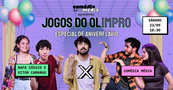 JOGOS DO OLIMPRO: COMÉDIA MÉDIA VS. VITOR CAMARGO E RAFA CÓSSIO ...
