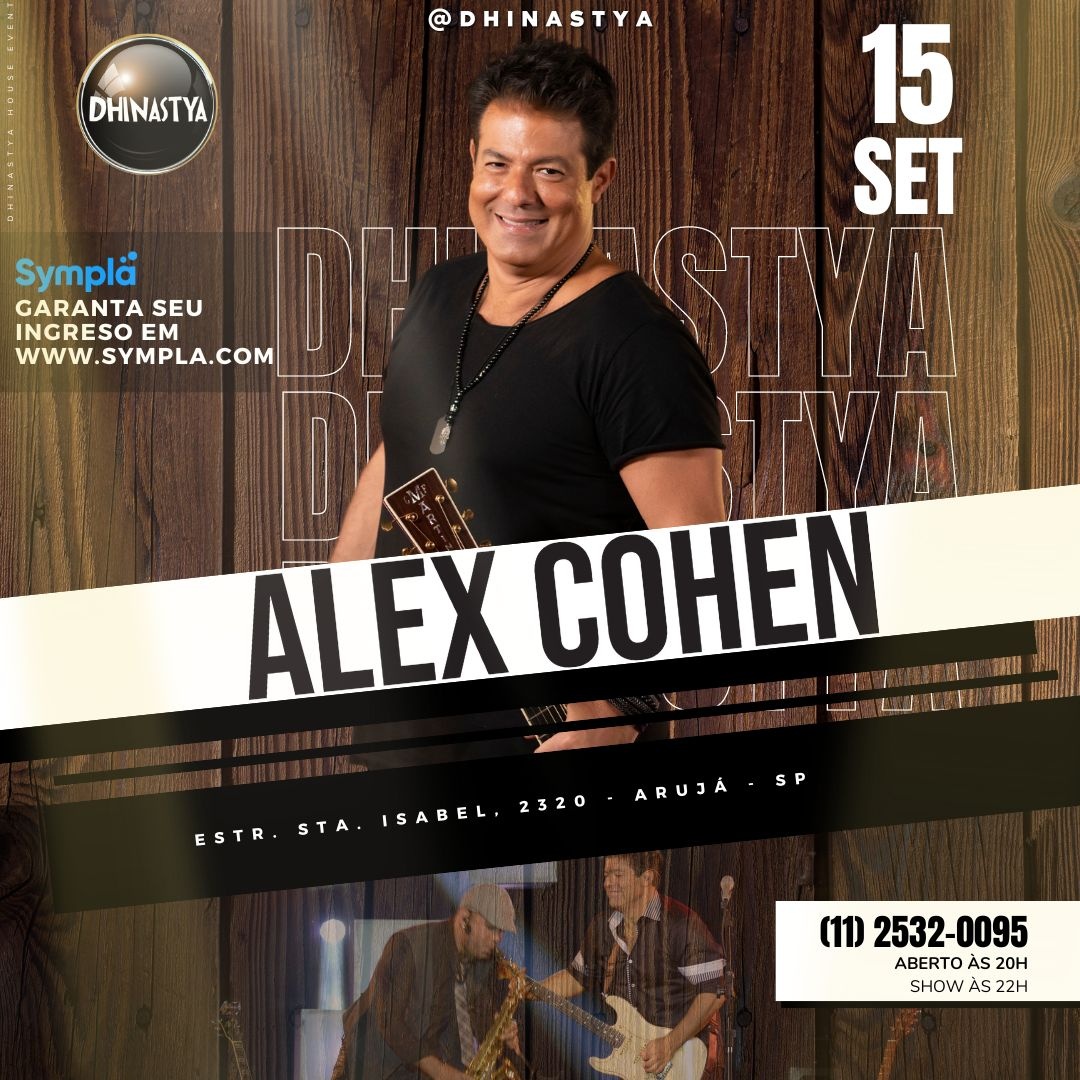 ALEX COHEN em Arujá - Sympla