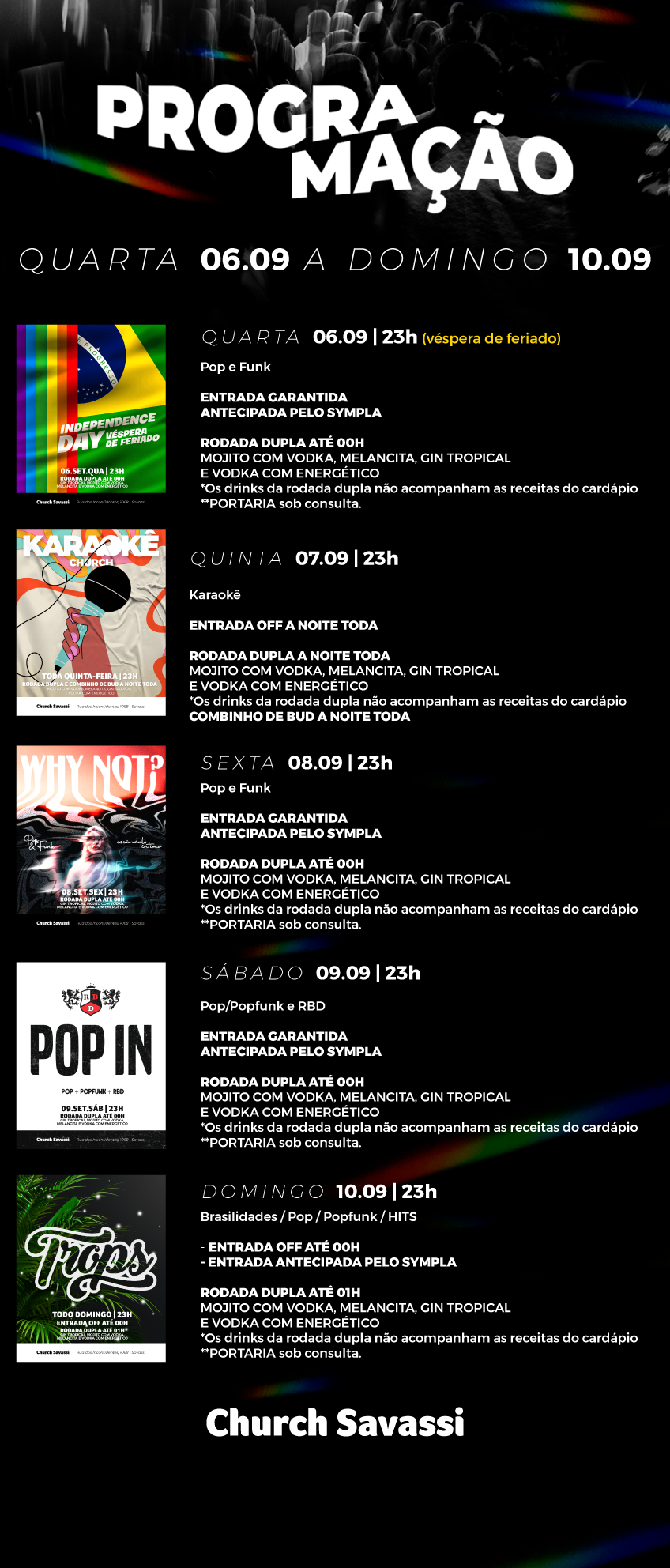 Unidade Savassi quarta 06/09 a domingo 10/09 em Belo Horizonte - Sympla