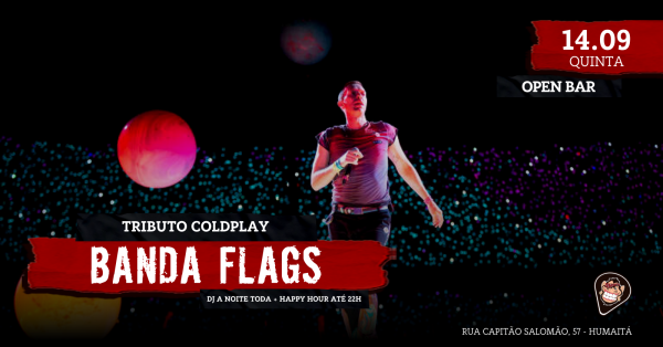 Open Bar com a Banda Flags - Tributo coldplay em Rio de Janeiro - Sympla