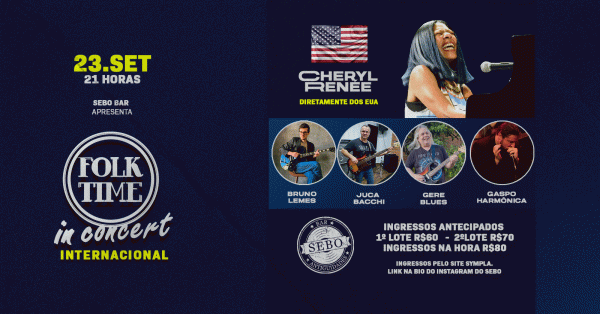 Folk Time in Concert com Cheryl Renée em Chapecó - Sympla