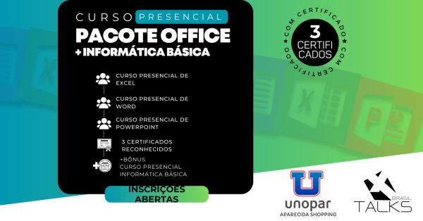 Pacote Office: Word, Excel e PowerPoint + Informática Básica - Curso ...