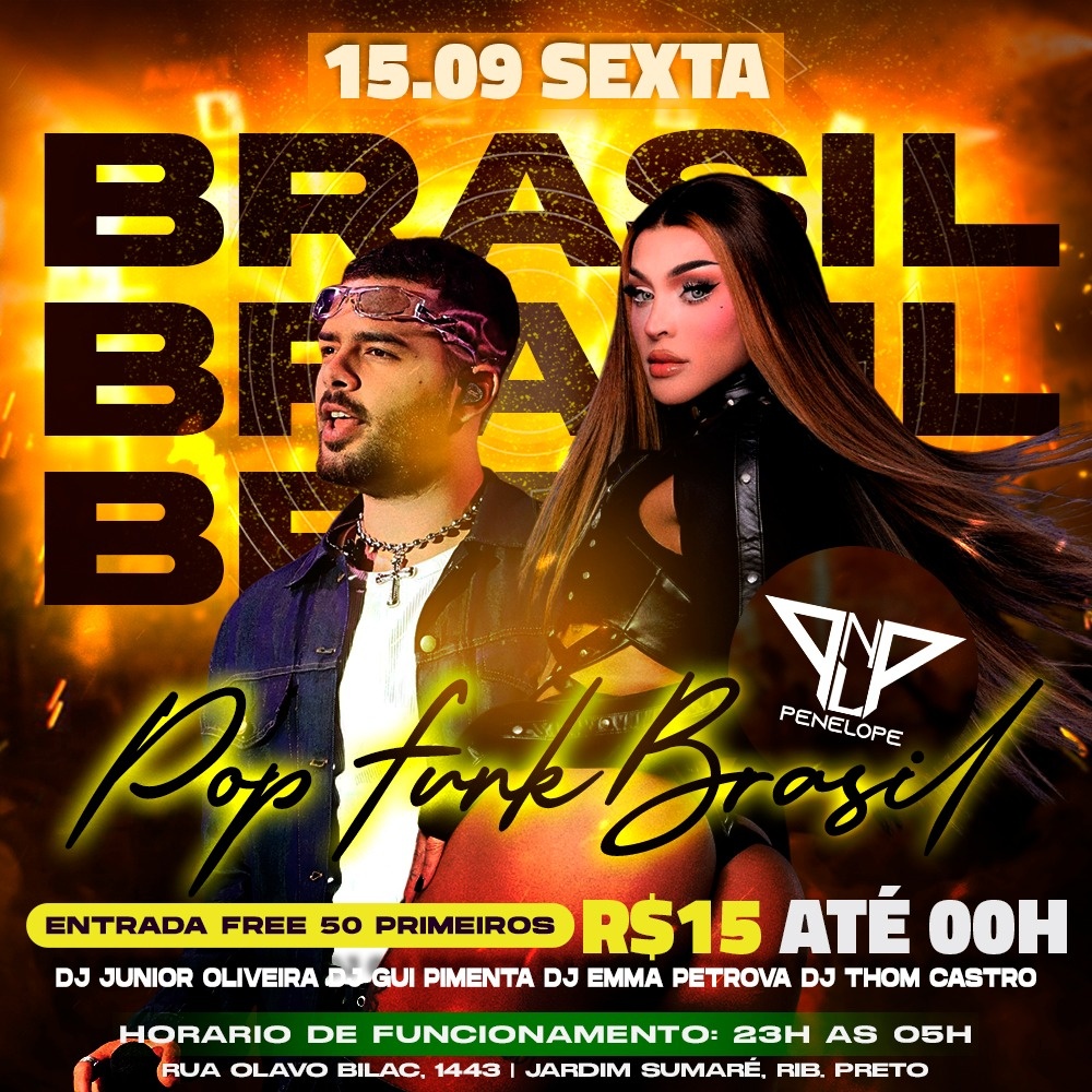 SEXTA FREE 50 primeiros! POP FUNK BRASIL - 23h às 05h em Ribeirão Preto ...