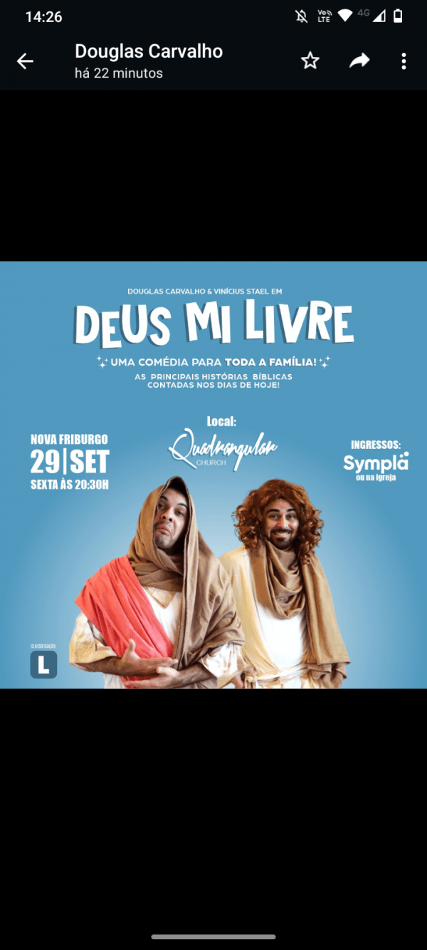 Comédia - Deus mi Livre em Nova Friburgo - Sympla
