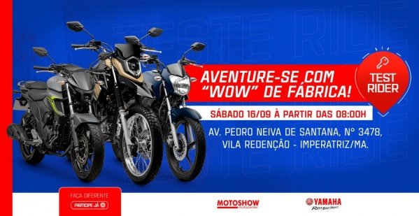 TEST RIDE MOTOSHOW ITZ em Imperatriz - Sympla