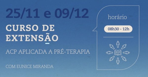 PRÉ-TERAPIA - CURSO DE EXTENSÃO - online - Sympla