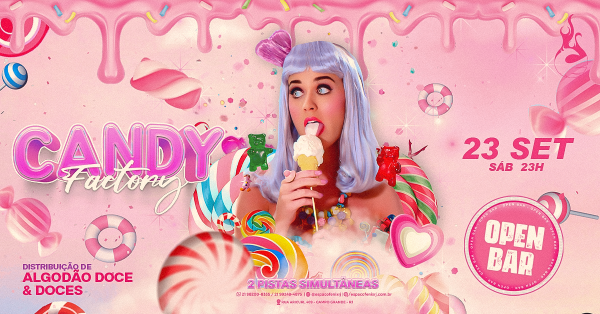 CANDY FACTORY |MEGA OPEN BAR em Rio de Janeiro - Sympla