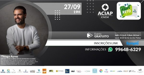 Papo Reto com Thiago Ayres em São José dos Pinhais - Sympla