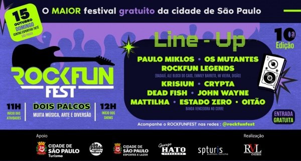 Rockfun Fest - 10º Edição em São Paulo - Sympla