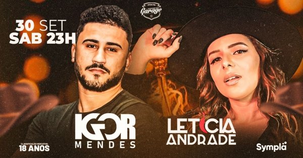 IGOR MENDES e LETÍCIA ANDRADE em Teresópolis - Sympla